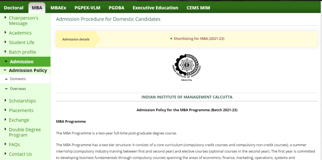IIM Calcutta Results 2021 (New) | Check IIM MBA Final Selection list ... IIM Calcutta Results 2021 (New) | Check IIM MBA Final Selection list ...