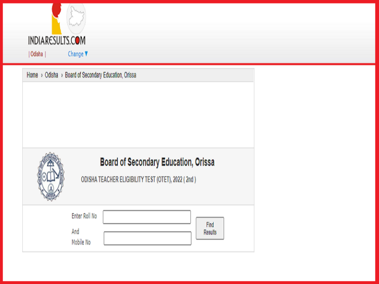 OTET Result 2023 (Declared) Check Odisha Teacher Eligibility Test Scores OTET Result 2023 (Declared) Check Odisha Teacher Eligibility Test Scores